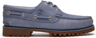 Timberland Authentic - Bootsschuhe aus Vollnarbenleder in Mittelblau mit 3 &Ouml;sen