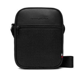 Tommy Hilfiger Umh&auml;ngetasche Tommy Hilfiger Th Woven Mini Reporter AM0AM14095 Schwarz