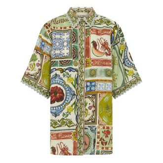 Alemais Femme, Blouses et Chemises, Multicolore, Taille: 38 FR Linen Shirt