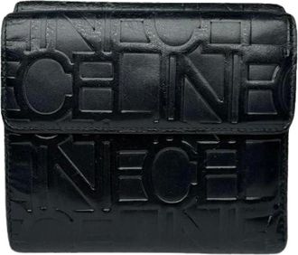 Celine unisex, Pre-owned, Noir, Taille: ONE Size Portefeuille en cuir Pre-owned