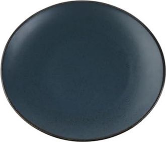 Holst Porzellan RT 627 Porzellan Servierplatte 27 cm oval Coral Blau 26,5 x 24,5 x 3 cm 1 Stück