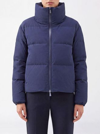 Herno Doudoune courte en nylon matelass&eacute; avec col montant et fermeture zipp&eacute;e
