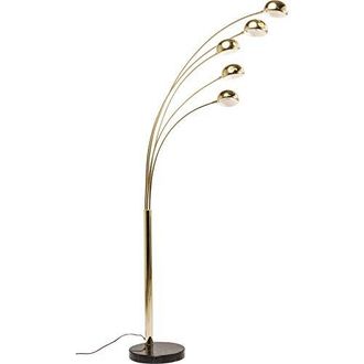 Kare Design Design Stehleuchte Five Fingers Brass, Wohnzimmer, Leuchte, Lampe, Gold, 215x85x108cm