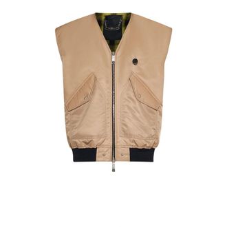John Richmond Weste mit Frontrei&szlig;verschluss und funktionellen Details - - Jackets - Herren - Wei&szlig; - M