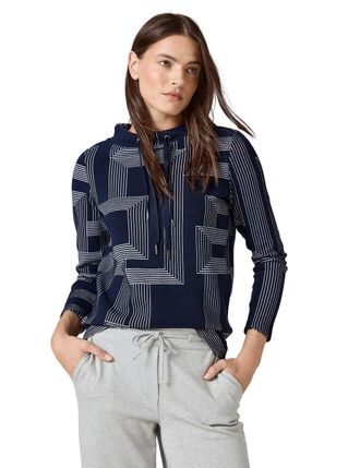 Cecil Damen Jacquard Langarmshirt