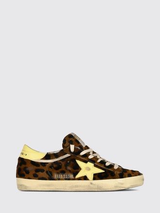 Golden Goose Baskets Super-Star en cuir de veau et poulain &agrave; imprim&eacute; animalier