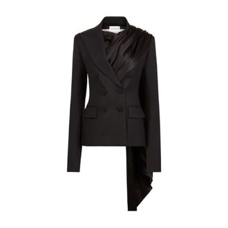Nina Ricci Schwarze Doppelreihige Drapierte Jacke - - Jackets - Damen - Schwarzk - S