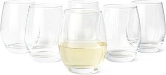 Amazon Basics Stiellose Wei&szlig;weingl&auml;ser, 6-Teiliges Set, 414mll, Sp&uuml;lmaschinenfest