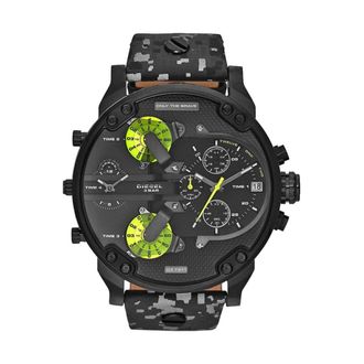 Diesel Homme, Accessoires, Noir, Taille: ONE Size Montre Chronographe Mr Daddy 2.0