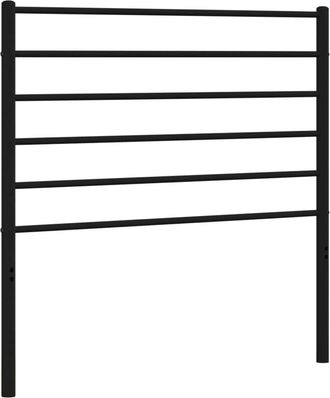 Generic vidaXL Kopfteil, Bettkopfteil aus Stahl Metallkonstruktion, Betthaupt f&uuml;r Bett Metallbett Einzelbett, Bettzubeh&ouml;r Schlafzimmer, Metall Schwarz 75cm