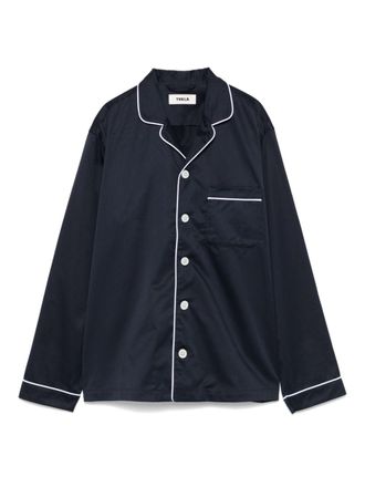 Tekla haut de pyjama en satin - Bleu