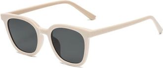Generic Lunettes De Soleil Polaris&eacute;es Vintage &Agrave; Petite Monture For Femmes, Id&eacute;ales For Les Vacances, Les Trajets Domicile-travail Et Le Sport.(Beige)