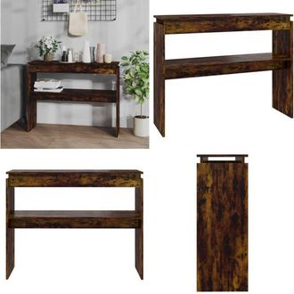 vidaXL Konsolentisch R&auml;uchereiche 102x30x80 cm Holzwerkstoff - Konsolentisch - Holzwerkstoff - Sideboard - Nachttisch - Wohnzimmerm&ouml;bel - Home & Living