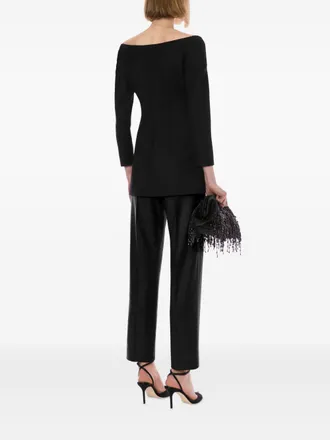 Alberta Ferretti Womens Blazer Black Virgin Wool Jacket