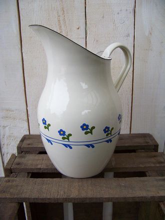 G|H Emaille Krug Wasserkanne