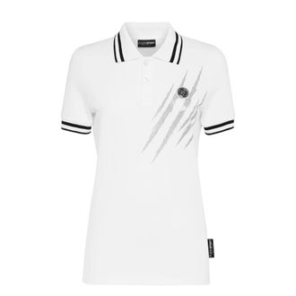 Plein Sport Femme, Tops, Blanc, Taille: 38 FR Polo Chemises