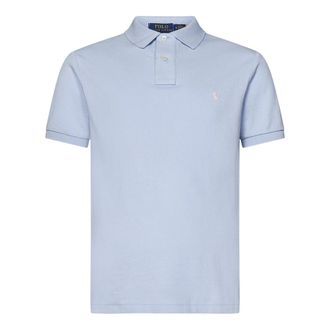 Polo Ralph Lauren Hellblaues Polo-T-Shirt mit Pony-Stickerei - - Tops - Herren - Blau - 2XL