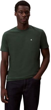 Calvin Klein T-Shirt Manches Courtes Homme Classic Monogram Tee avec Col Ras-du-Cou, Vert (Sycamore), M