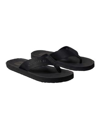 Calvin Klein Zehentrenner CALVIN KLEIN CITY THONG SLIDE, Herren, Gr. 42, schwarz, Textil, unifarben, Basic, Schuhe Zehentrenner, Strandschuh, Pool Slides, Badeschu