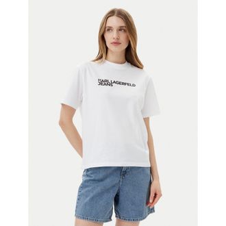 Karl Lagerfeld T-Shirt A1W17005 Wei&szlig; Relaxed Fit
