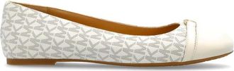 Michael Kors Femme, Chaussures, Beige, Taille: 38 1/2 EU Mandy Signature Logo Moccasin