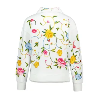 Kenzo Womens Wildflower Sweatshirt - Kenzo Cotton White Ready-To-Wear Sweatshirts