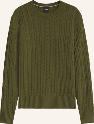 HUGO BOSS Pullover H-Furlan Regular Fit gruen