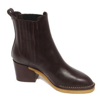 Tod's Lederstiefelette mit elastischem Detail - - Shoes - Damen - Braun - 36 EU