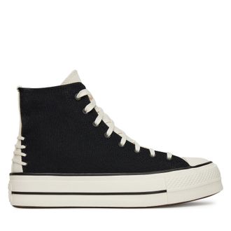 Converse Sneakers aus Stoff Converse Chuck Taylor All Star Lift Platform Crafted Laces A12552C Schwarz