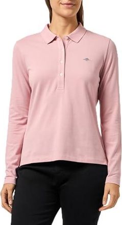 GANT Slim Shield Ls Pique Polo, Rose, L Femmes