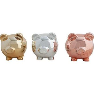 Desconocido B and B Dekorative Figur Schweinchen, mehrfarbig, Einheitsgr&ouml;&szlig;e