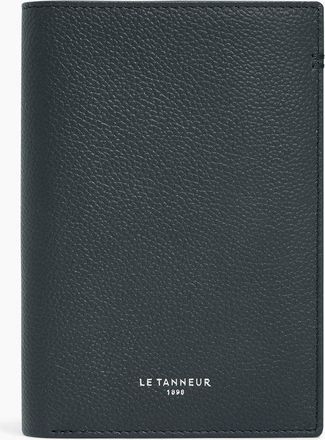 Le Tanneur Portefeuille vertical moyen mod&egrave;le zipp&eacute; 2 volets Lucien en cuir grain&eacute;