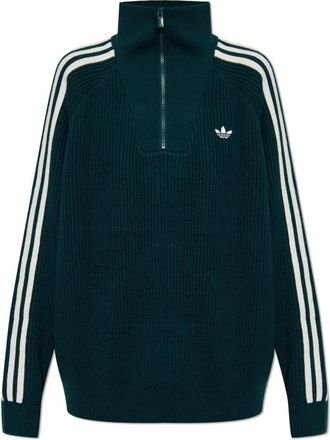 adidas Femme, Pulls, Vert, Taille: 38 FR Pull à Col Zippé