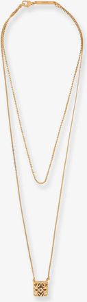 Loewe Paulas Ibiza -Anagram Bomb&egrave; Brass Necklace - LOEWE - gender_Woman