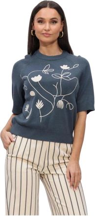 Object Object, Damen, Strickwaren, Blau, SGr&ouml;&szlig;e