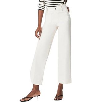 Generic Jean ample &agrave; jambes larges pour femme - Contr&ocirc;le du ventre - Rehausseur de fesses - Taille haute - Extensible - Pantalon en denim extensible &agrave; enfiler