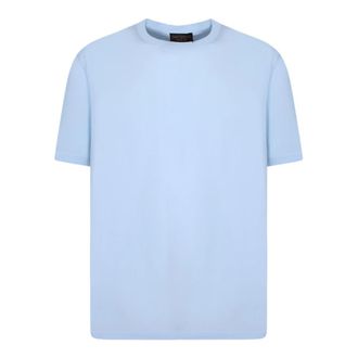 Dell'Oglio Burnt Crepe Fresco T-Shirt - - Tops - Herren - Blau - 2XL