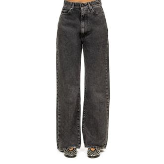 Semicouture Femme, Jeans, Gris, Taille: W30 Jean &Eacute;vas&eacute; en Denim Gris