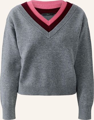 Oui Pullover grau