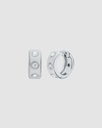 Michael Kors Stein-Station-Huggie-Ohrringe in Silber
