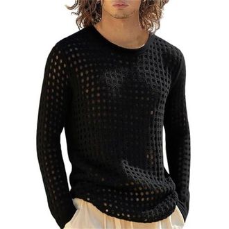 Generic Henley T-shirt pour homme avec drapeau am&eacute;ricain - L&eacute;ger et respirant - Col en V - Confortable et doux au toucher - Haut de printemps et dautomne, Noi