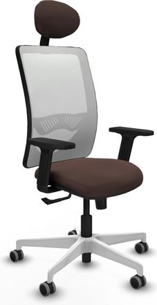 Piqueras y Crespo Remote-Arbeitsstuhl Zulema mit 2D-Armen, h&ouml;henverstellbarer Lendenwirbelst&uuml;tze und festem Kopfteil, ausgestattet mit 3 Positionen und Schneidschaum, W