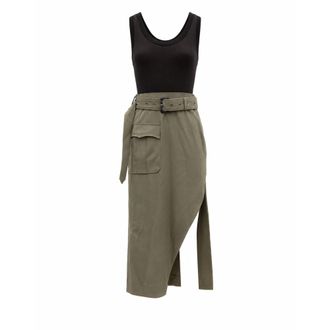 Alexander McQueen Midi-Kleid - - Dresses - Damen - Gr&uuml;n - S
