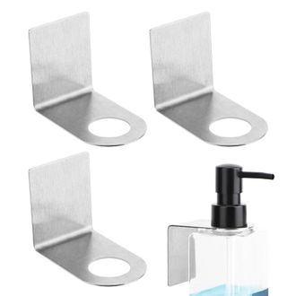 Generic Shampoo-Halter f&uuml;r Badezimmer | 3 St&uuml;ck wasserdichte Haken f&uuml;r Shampoo f&uuml;r Dusche im Innenbereich - f&uuml;r Flasche Balsam Seifenspender Metall Holz Wand 