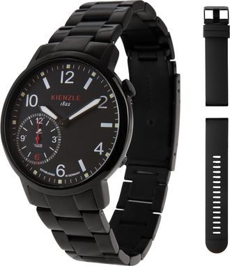 Kienzle Active Motion - Analoge Schrittz&auml;hler Uhr Herren & Damen - ohne App, ohne Laden - Edelstahlgeh&auml;use - 5 BAR wasserdicht - inkl. Edelstahl- & Silikonarm