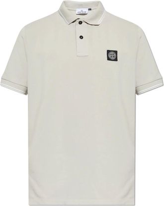 Stone Island Homme, Tops, Gris, Taille: XL Polo With Logo Patch