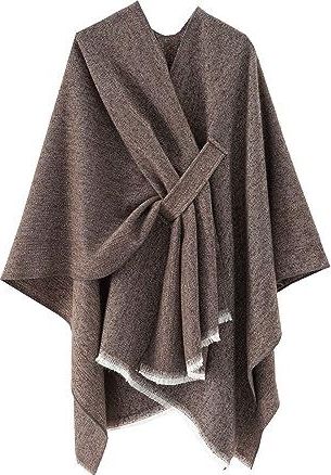 Generic Poncho Femme Hiver Chaud Chale Femme Hiver Chaud Cape Femme Effet enveloppant Poncho Grande Taille Tricot&eacute; &Eacute;l&eacute;gant Automne-Hiver Pour Femmes