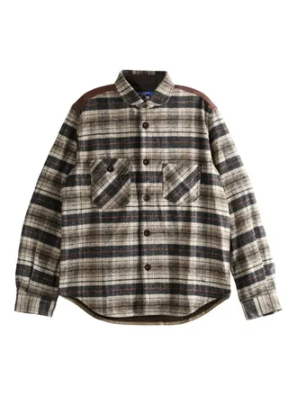 Junya Watanabe chemise en coton &agrave; carreaux - Tons neutres
