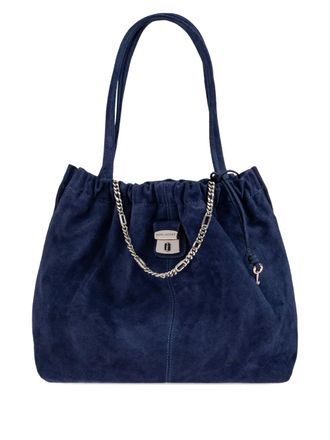 Marc Jacobs Wildleder-Tote Bag mit Kettendetail - Blau