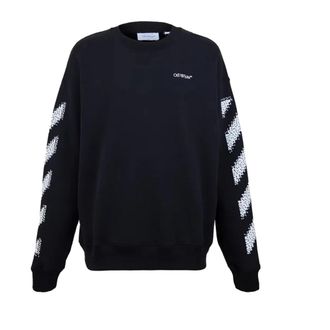 Off-white Pixel Diag Sweatshirt - - Sweatshirts & Hoodies - Herren - Schwarzk - L